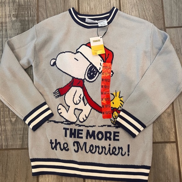 Peanuts | Sweaters | Peanuts Snoopy Light Gray Crewneck Sweater | Poshmark